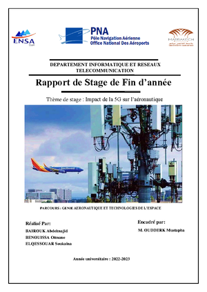 Rapport final ADS-B PFA pdf - Cycle de formation ingénieur en électrique, électronique et - Studocu