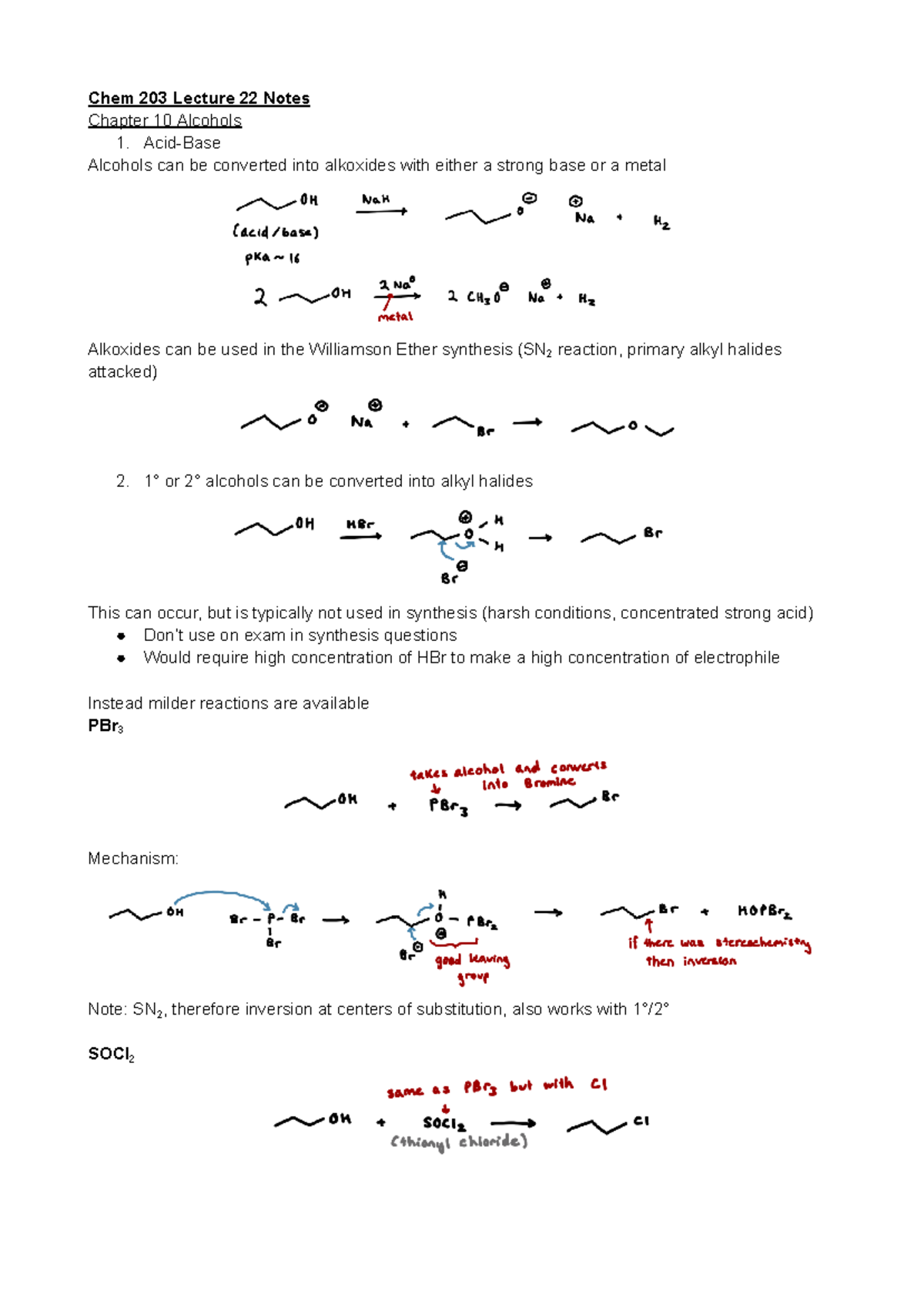 Chem 203 Lecture 22 Notes - Chem 203 Lecture 22 Notes Chapter 10 ...