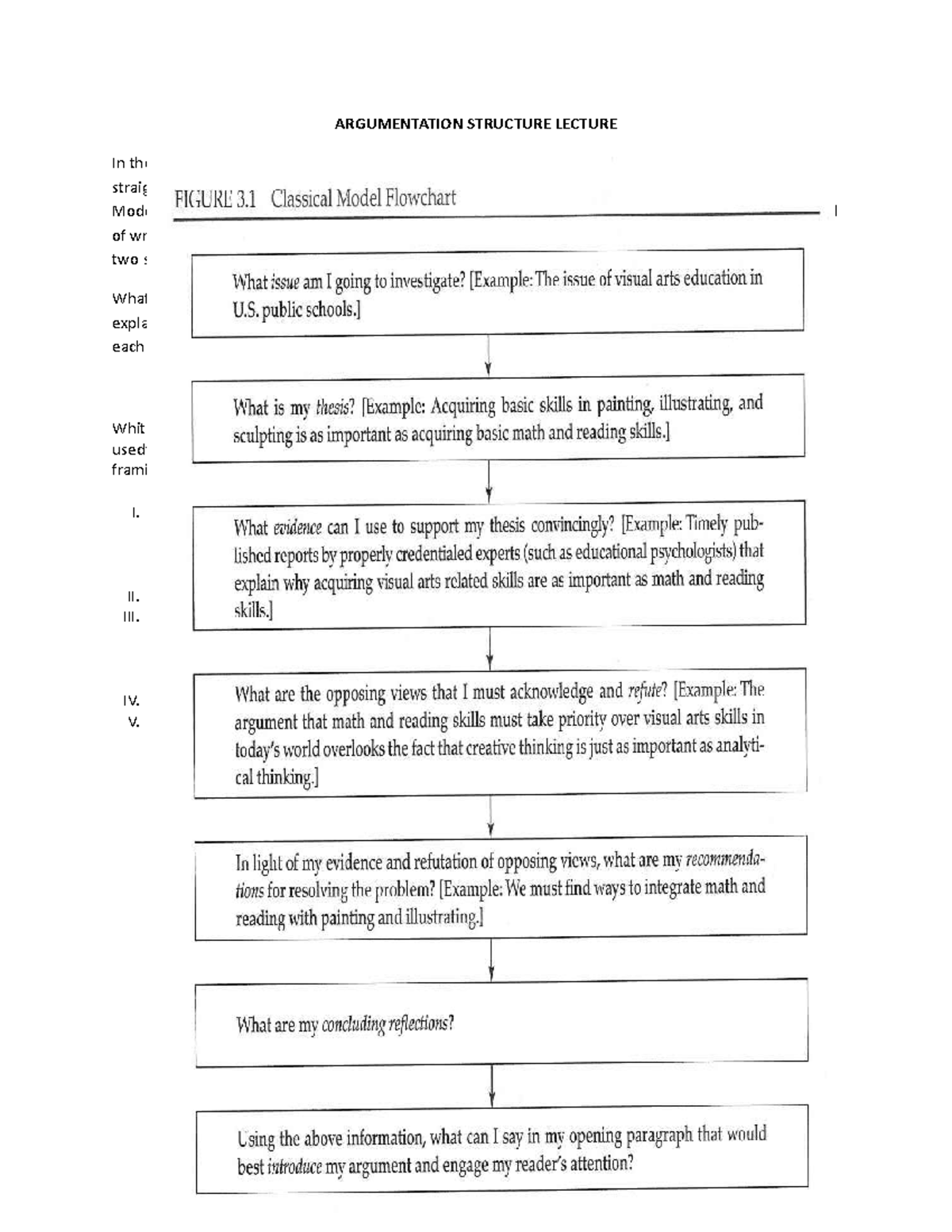 Argumentation Structure Lecture Argumentation Structure Lecture In