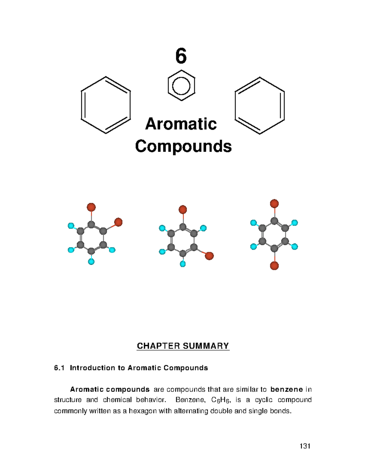 6aromatic compounds - 6 Aromatic Compounds CHAPTER SUMMARY 6. 1 ...