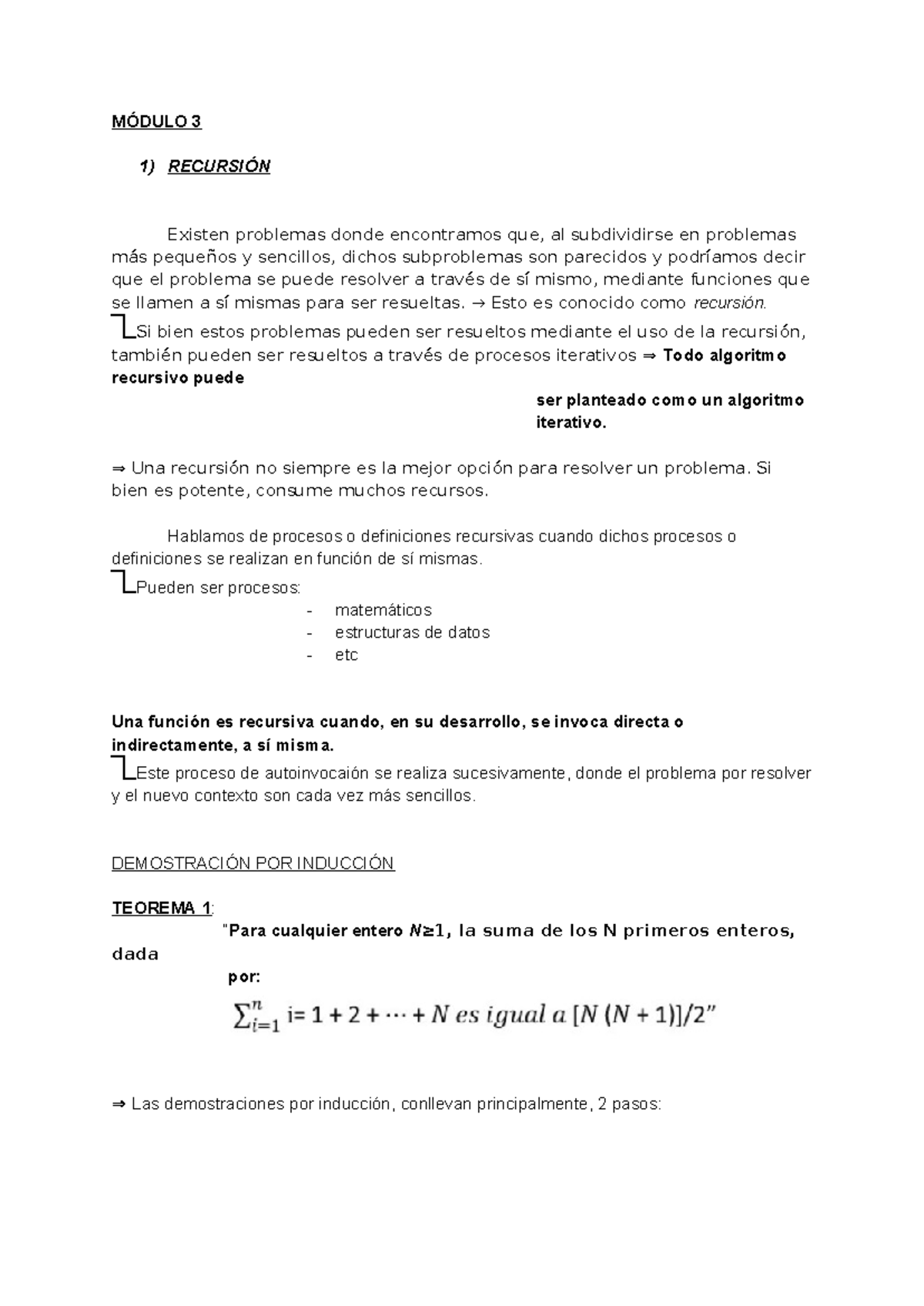 Mod. 3 - Resumen Algoritmos y Estructuras de Datos I - MÓDULO 3 1 ...