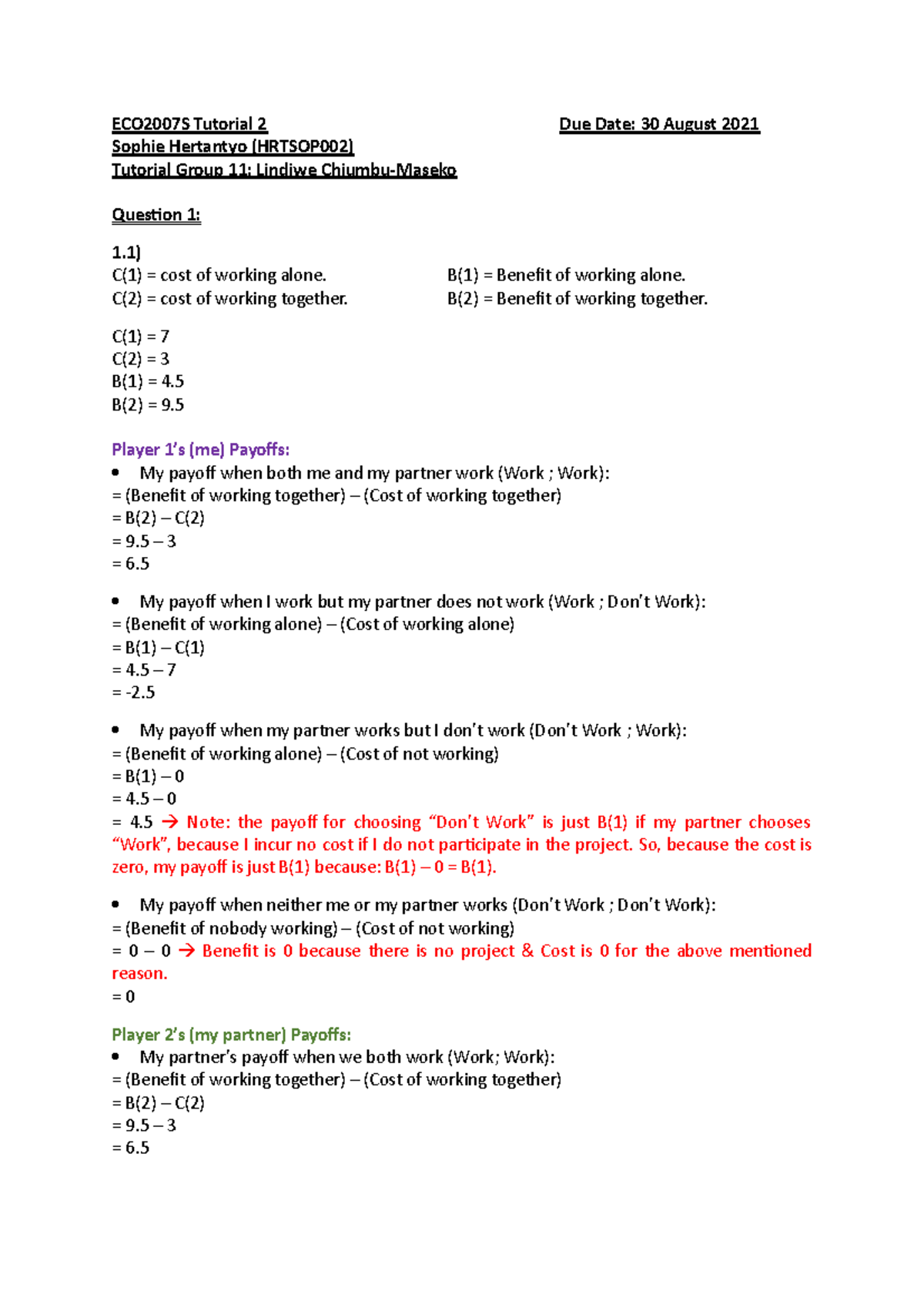 ECO2007 S Tutorial 2 ( Hrtsop 002) - ECO2007S Tutorial 2 Due Date: 30 ...
