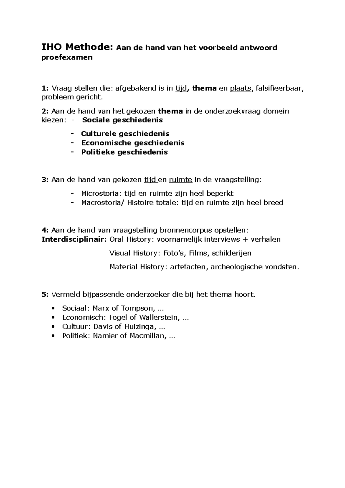 IHO-methode-stappenplan - IHO Methode: Aan de hand van het voorbeeld ...