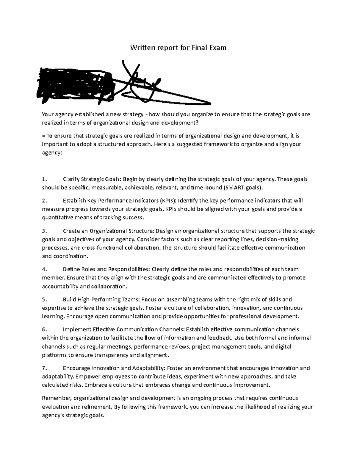 Written report for Final Exam P - Wri琀琀en report for Final Exam Bainaut ...