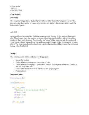 Exercise for Chapter 3 (CS 142) - CS142 Homework for Chapter # Your ...