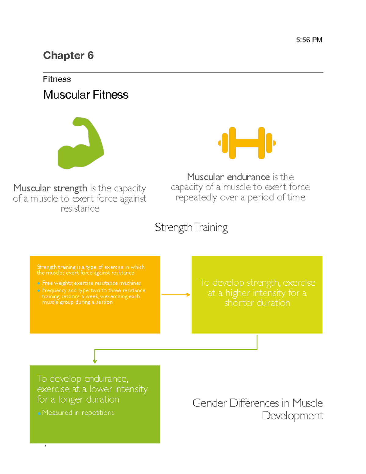 Soc-12 chapter 6 pt2 - notes - Chapter 6 Fitness Muscular Fitness ...