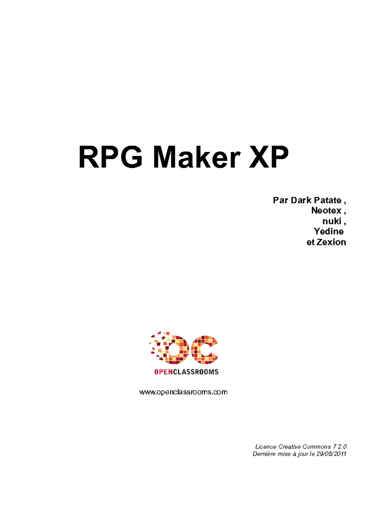 maker xp maker xp - RPG Maker XP Par Dark Patate , Neotex , nuki ...