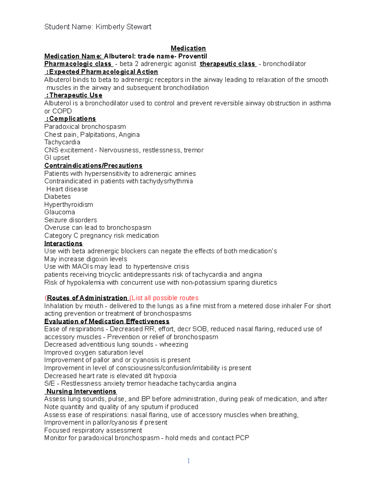 Albuterol Medication+template ATI topics - NUS 210 - DCCC - Studocu