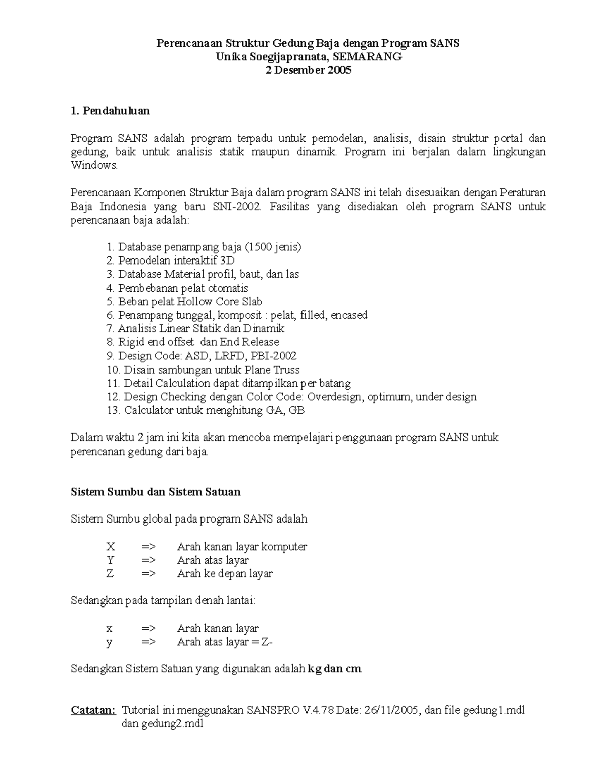 Modul Sanspro Steel Building - Perencanaan Struktur Gedung Baja dengan ...