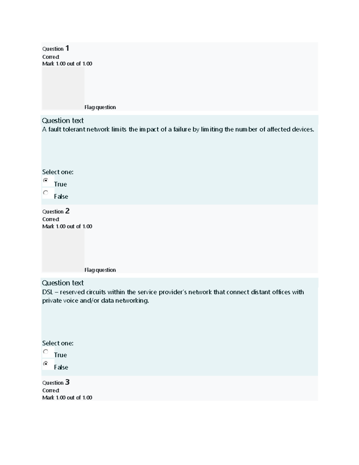 Data Communication and Networking 1 prelim finals quizzes exams - Question 1 Correct Mark 1 out ...