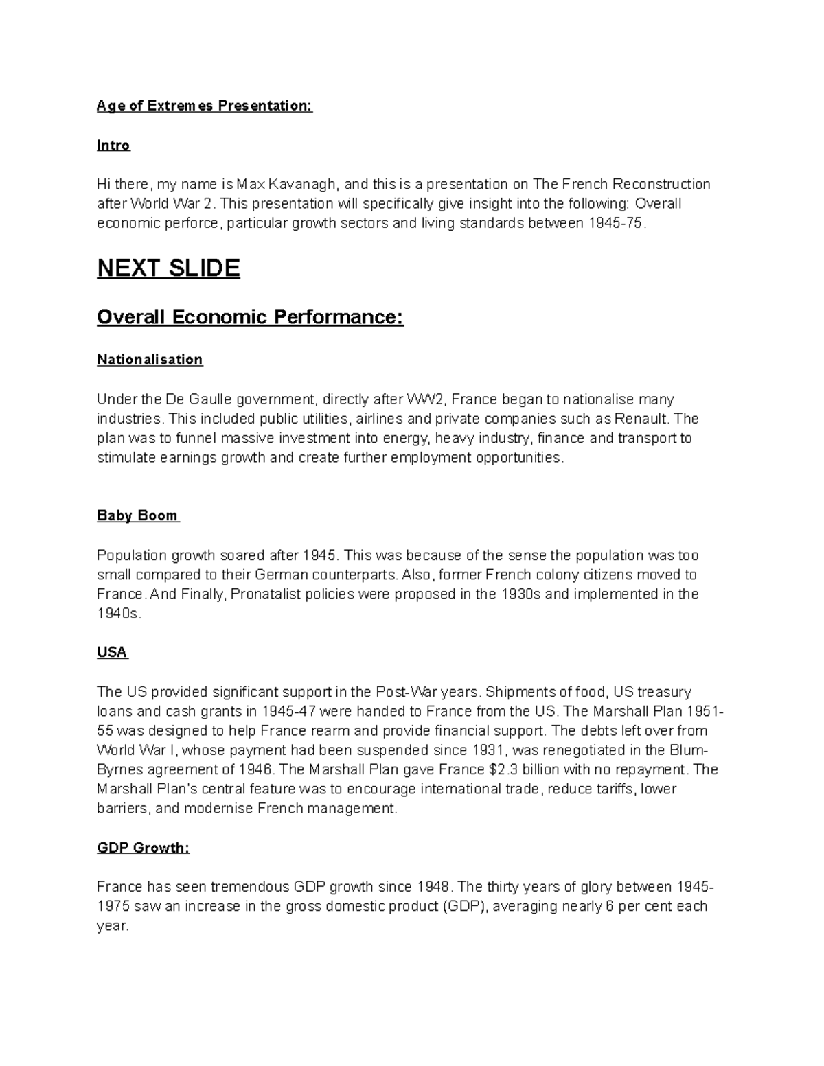 Age of Extremes Presentation - Age of Extremes Presentation: Intro Hi ...