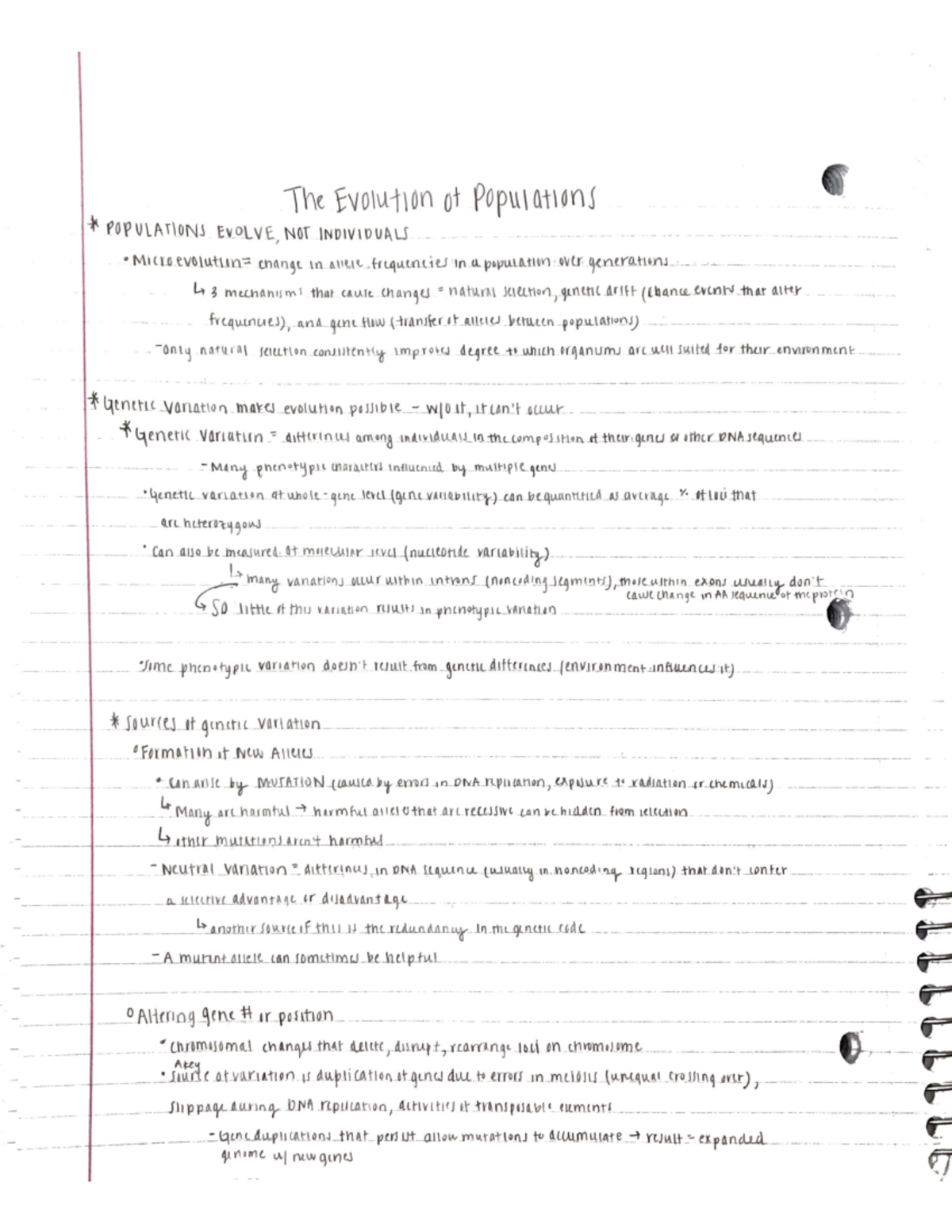 Evolution of Populations - BIOL 1610 BB - Studocu