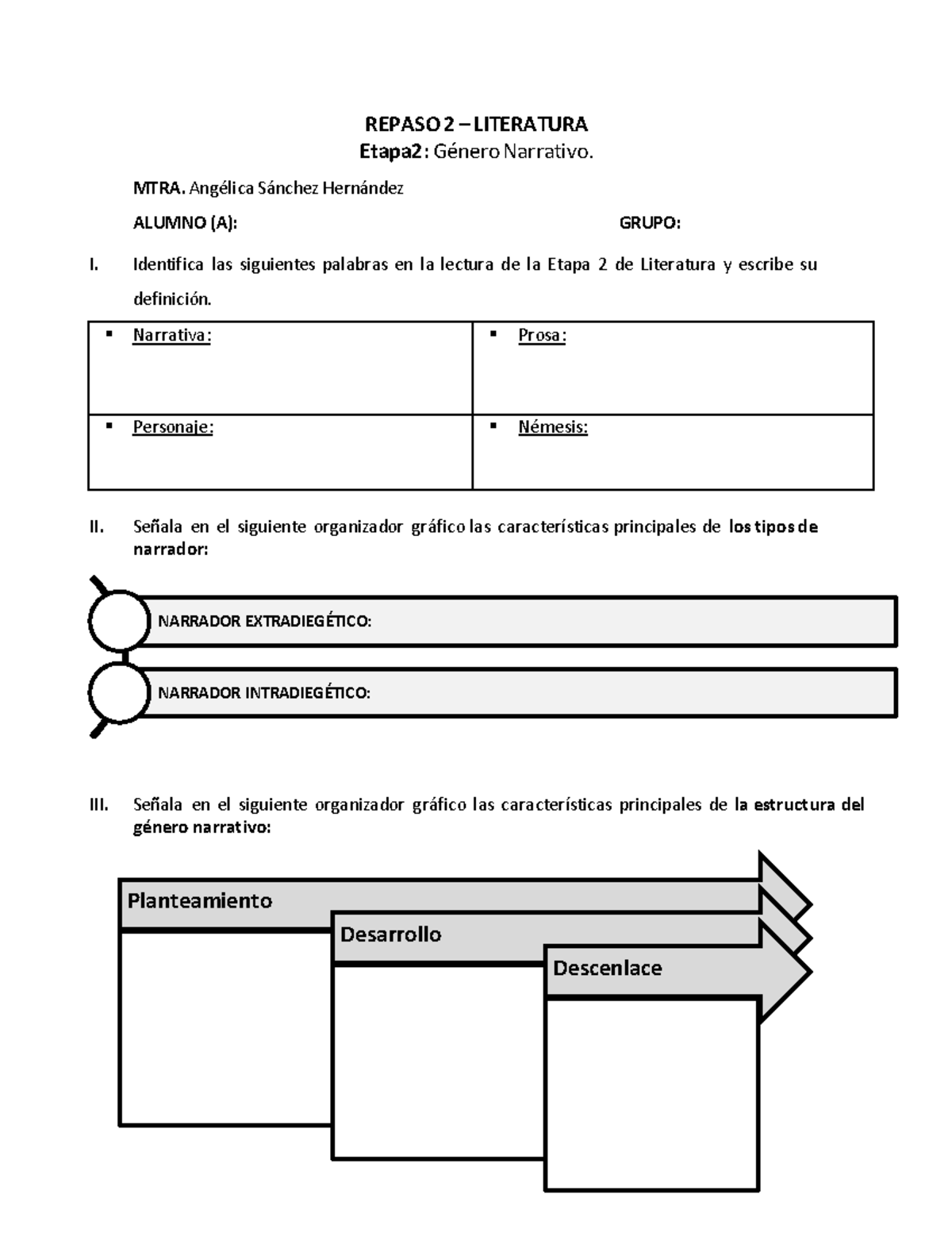Repaso Literatura 2 - te ayudara a repasar para examenes - REPASO 2 ...