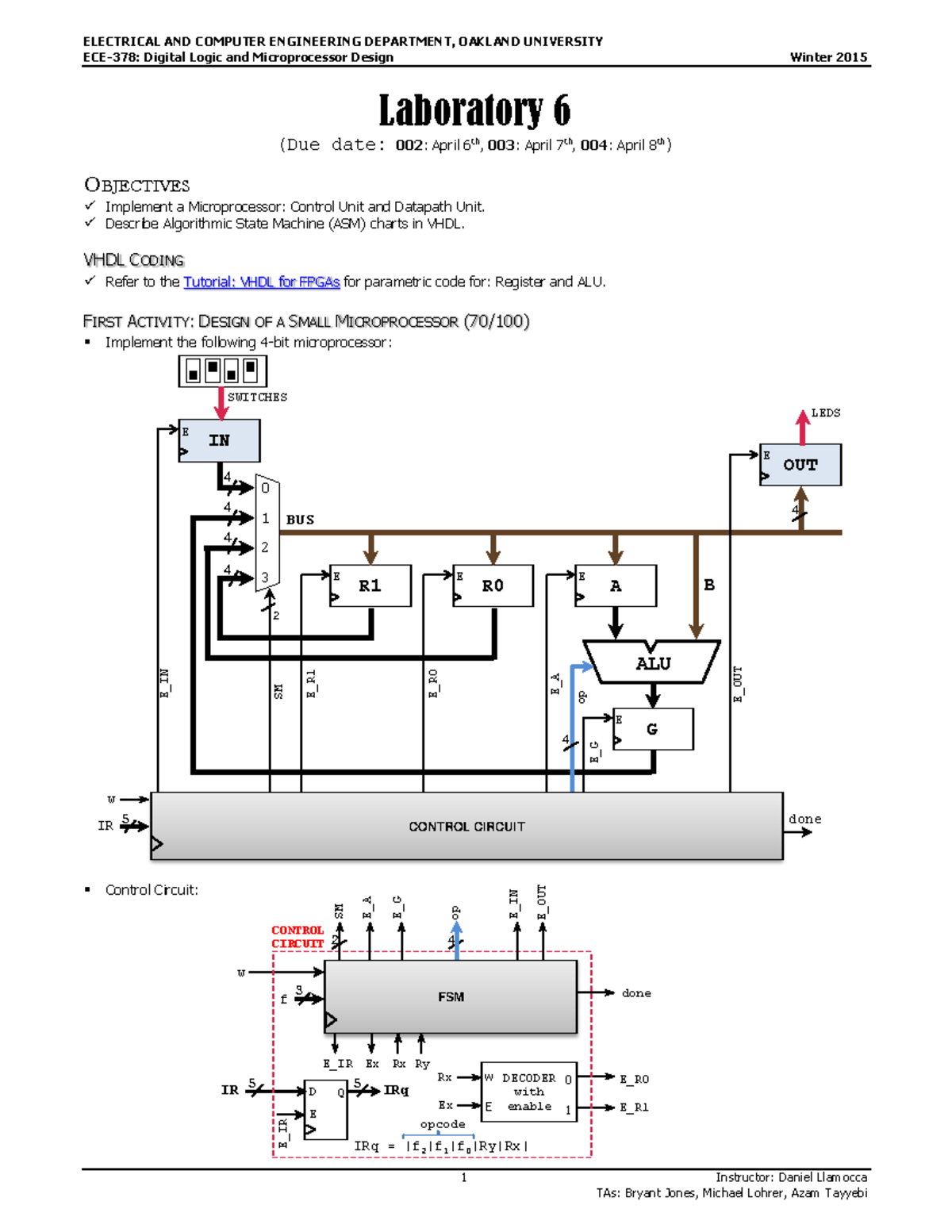 Lab 6 - Laboratory assignment 6 - ELECTRICAL AND COMPUTER ENGINEERING ...