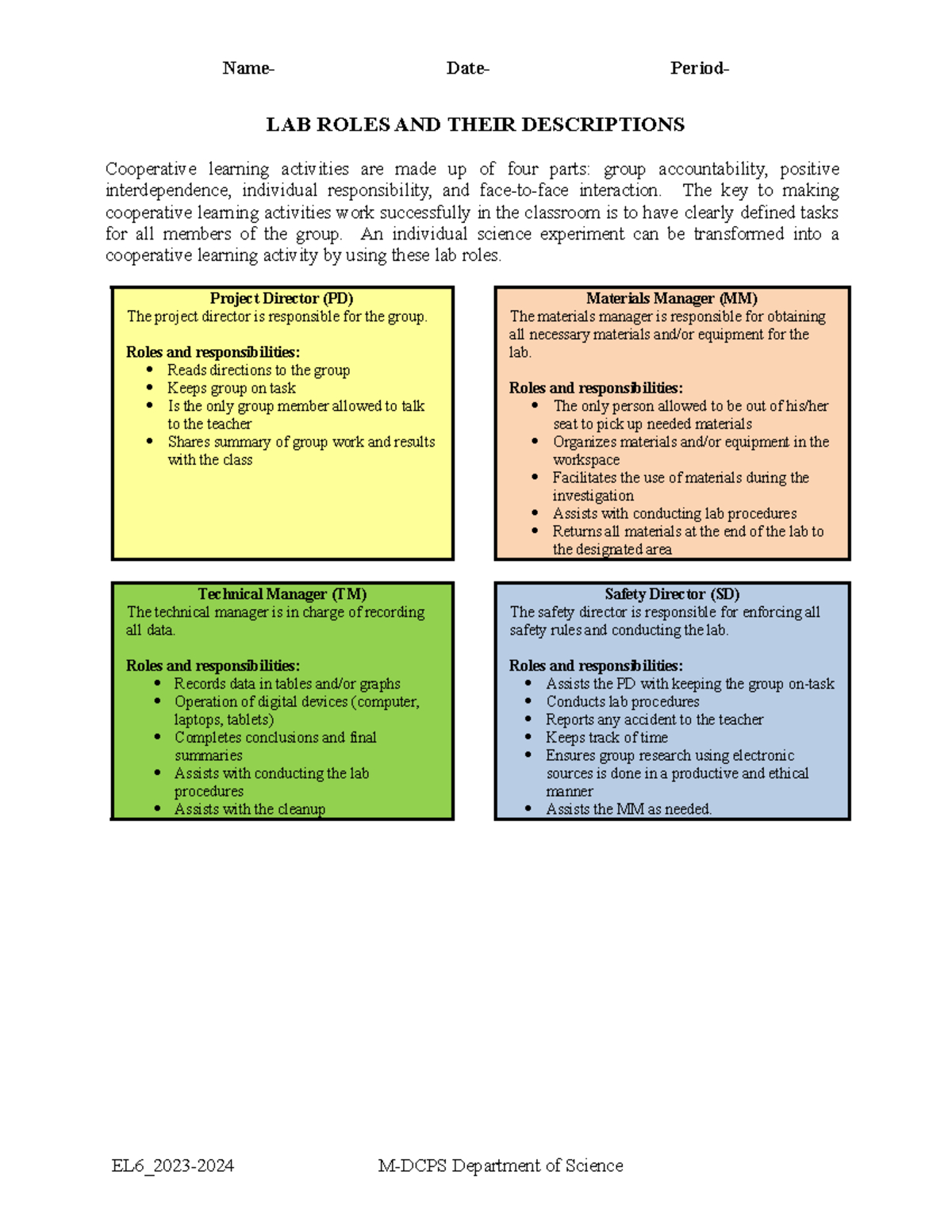 Tornado Movements Lab 2 4 - LAB ROLES AND THEIR DESCRIPTIONS ...