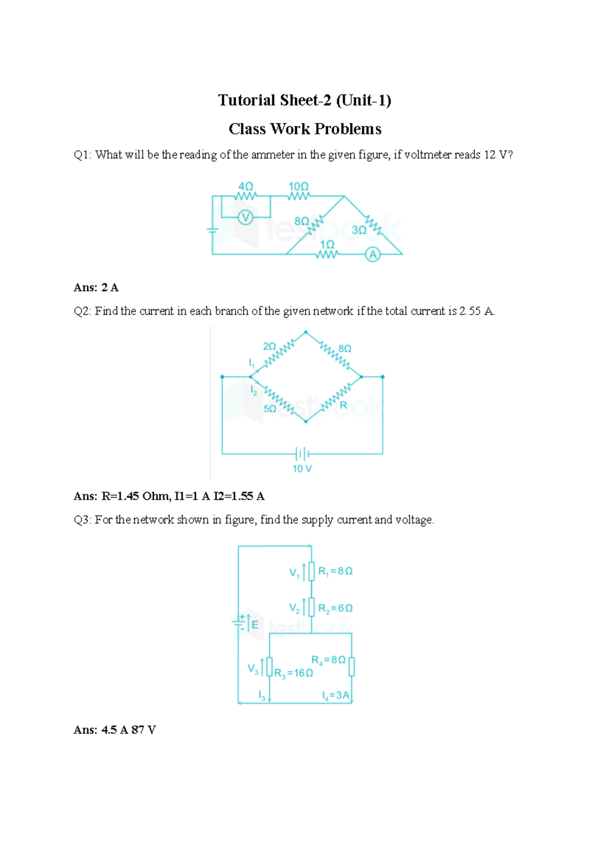 Tutorial Sheet 2 updated - Tutorial Sheet-2 (Unit-1) Class Work Problems Q1: What will be the ...