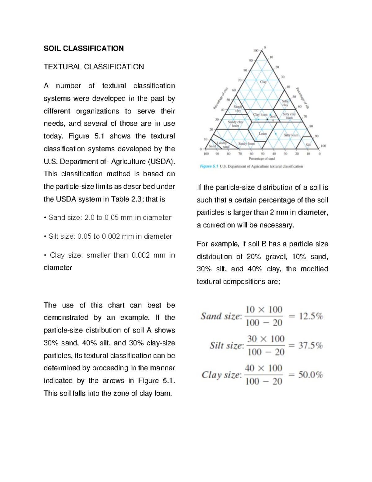 SOIL Classification - SOIL CLASSIFICATION TEXTURAL CLASSIFICATION A ...