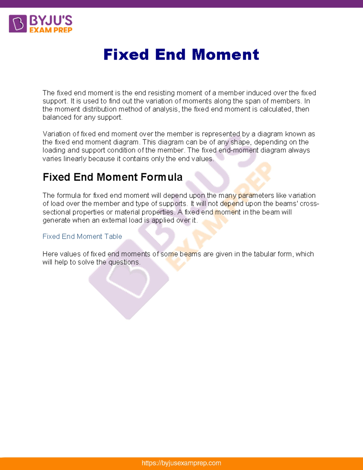 Fixed end moment gate notes 41 - Fixed End Moment The fixed end moment ...