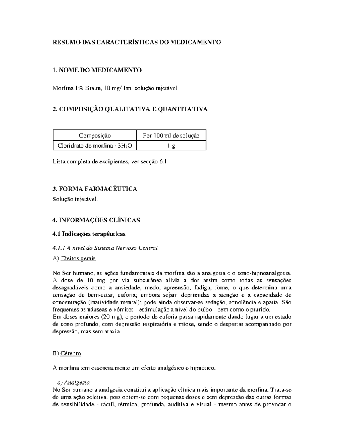 Bula Morfina - frfrf - RESUMO DAS CARACTERÍSTICAS DO MEDICAMENTO 1 ...