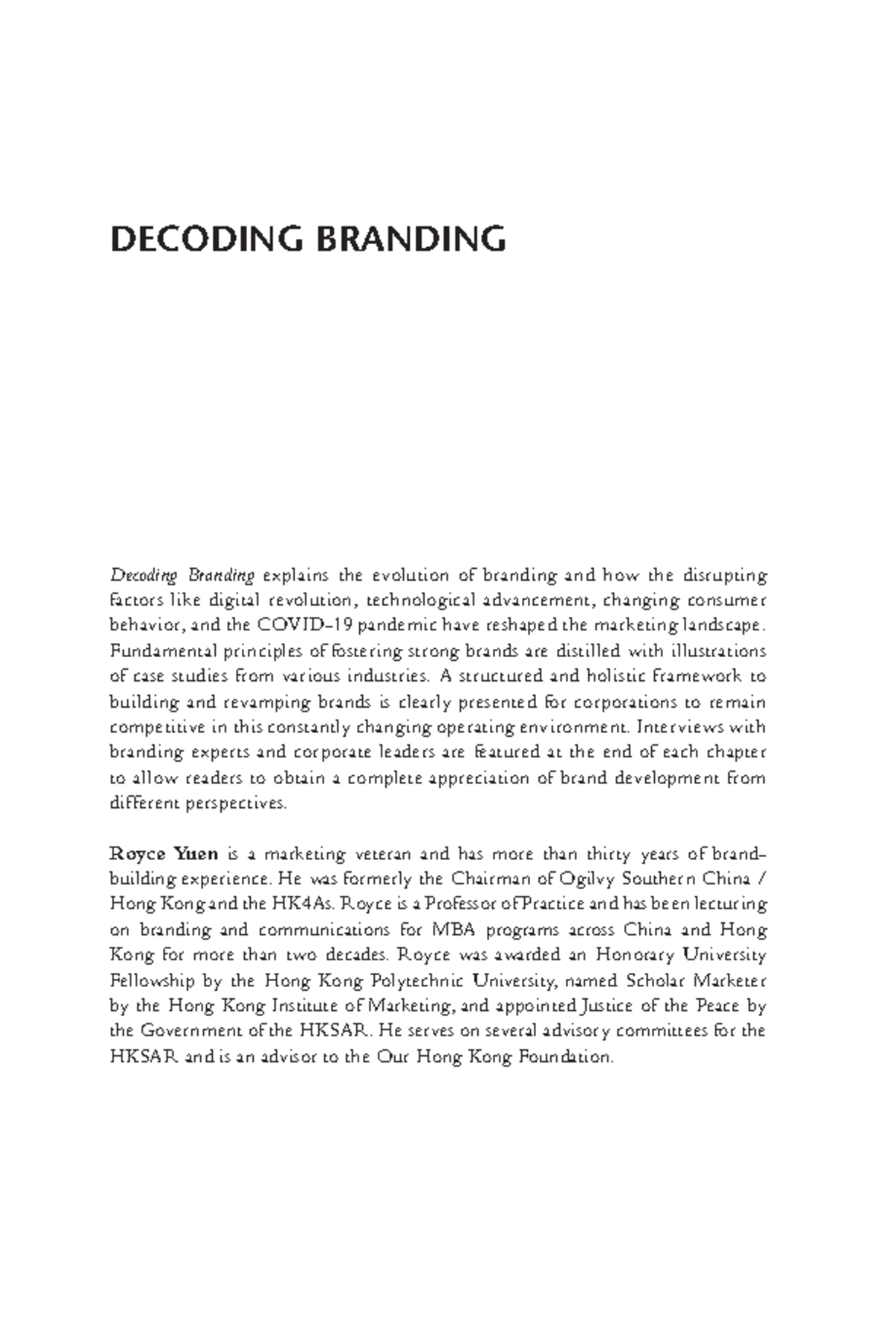 9781315754079 previewpdf - DECODING BRANDING Decoding Branding explains ...
