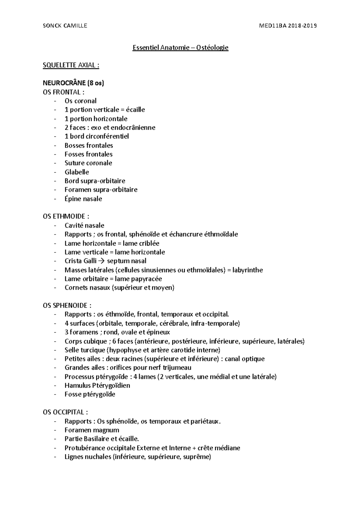 Essentiel Anatomie - Ostéologie - Warning: TT: undefined function: 32 Warning: TT: undefined ...