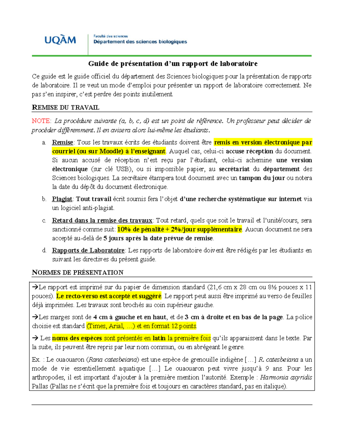Comment rédiger un rapport de lab - Guide de présentation d’un rapport ...