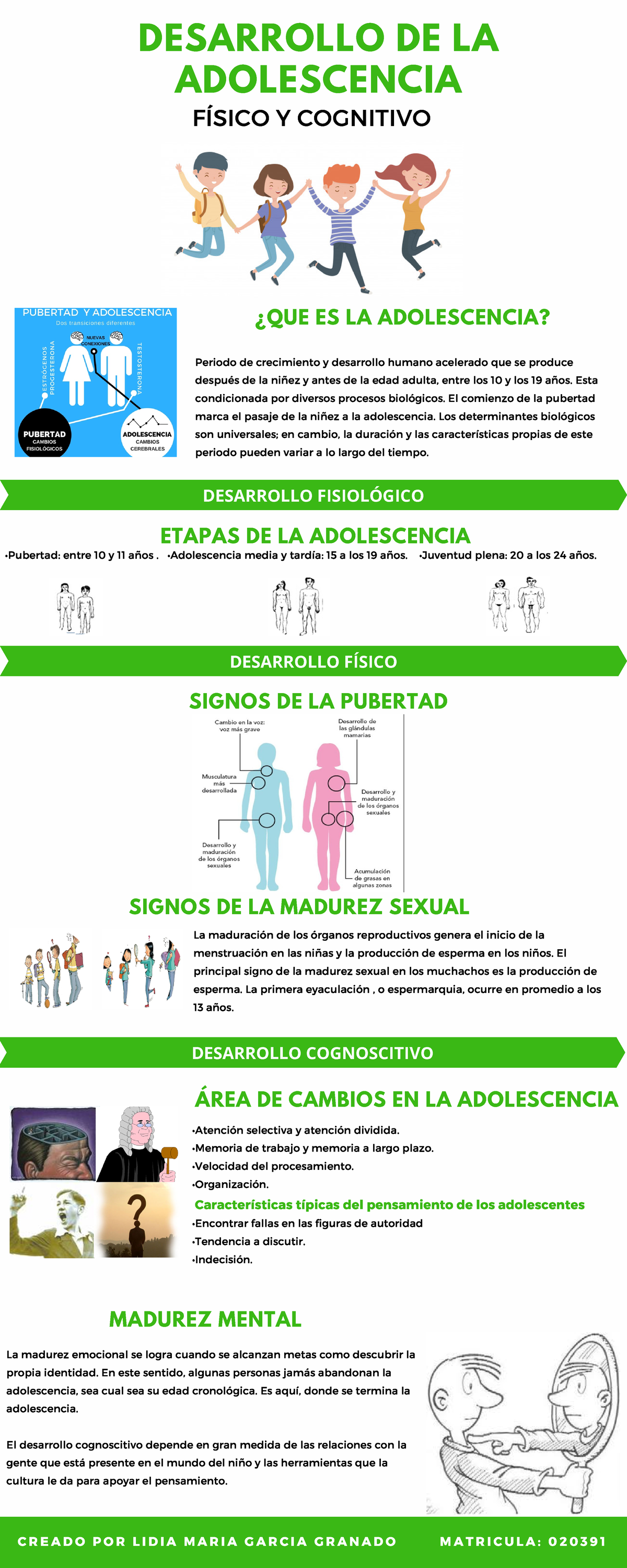 Infografía desarrollo adolescencia - SIGNOS DE LA PUBERTAD C R E A D O ...