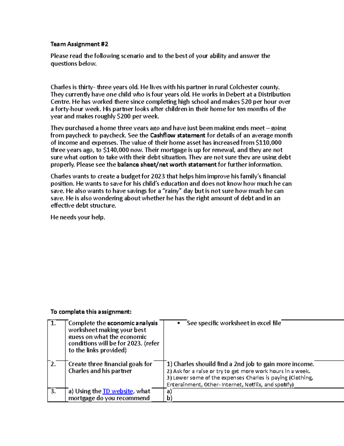 Team Assignment #2 (Updated - Oct 19) - Team Assignment Please read the ...