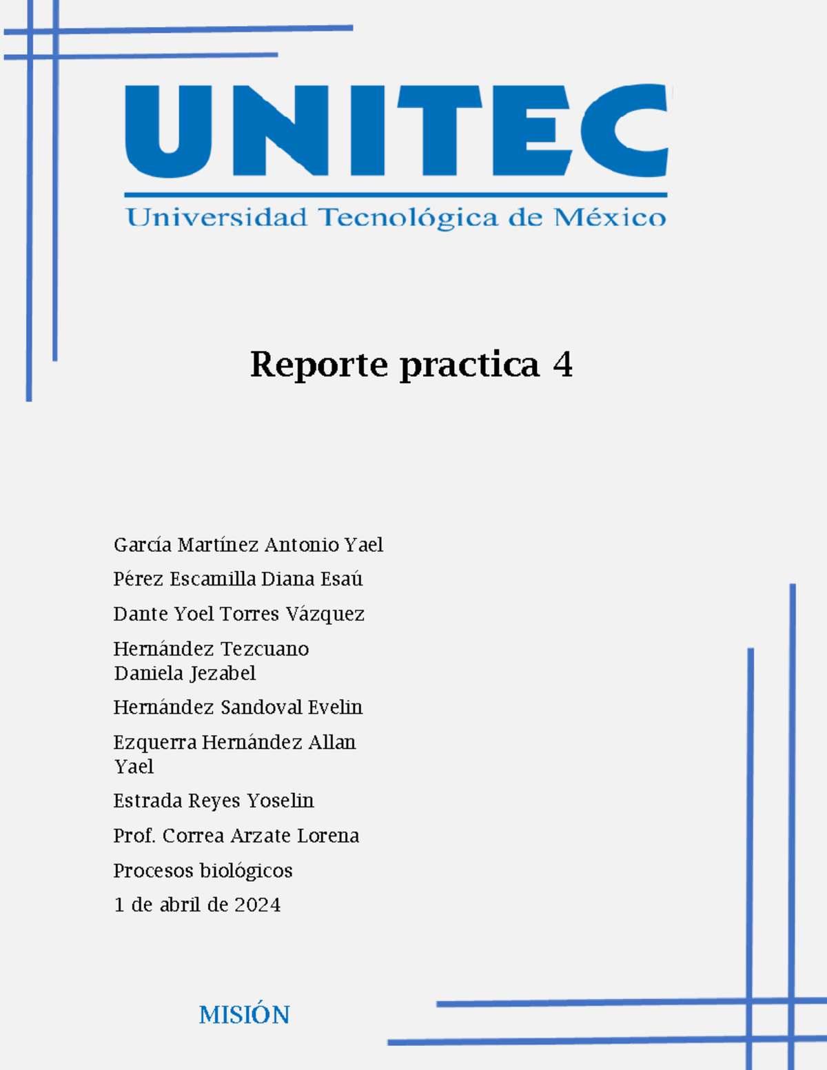 Reporte practica 4. pb - García Martínez Antonio Yael Pérez Escamilla Diana Esaú Dante Yoel ...
