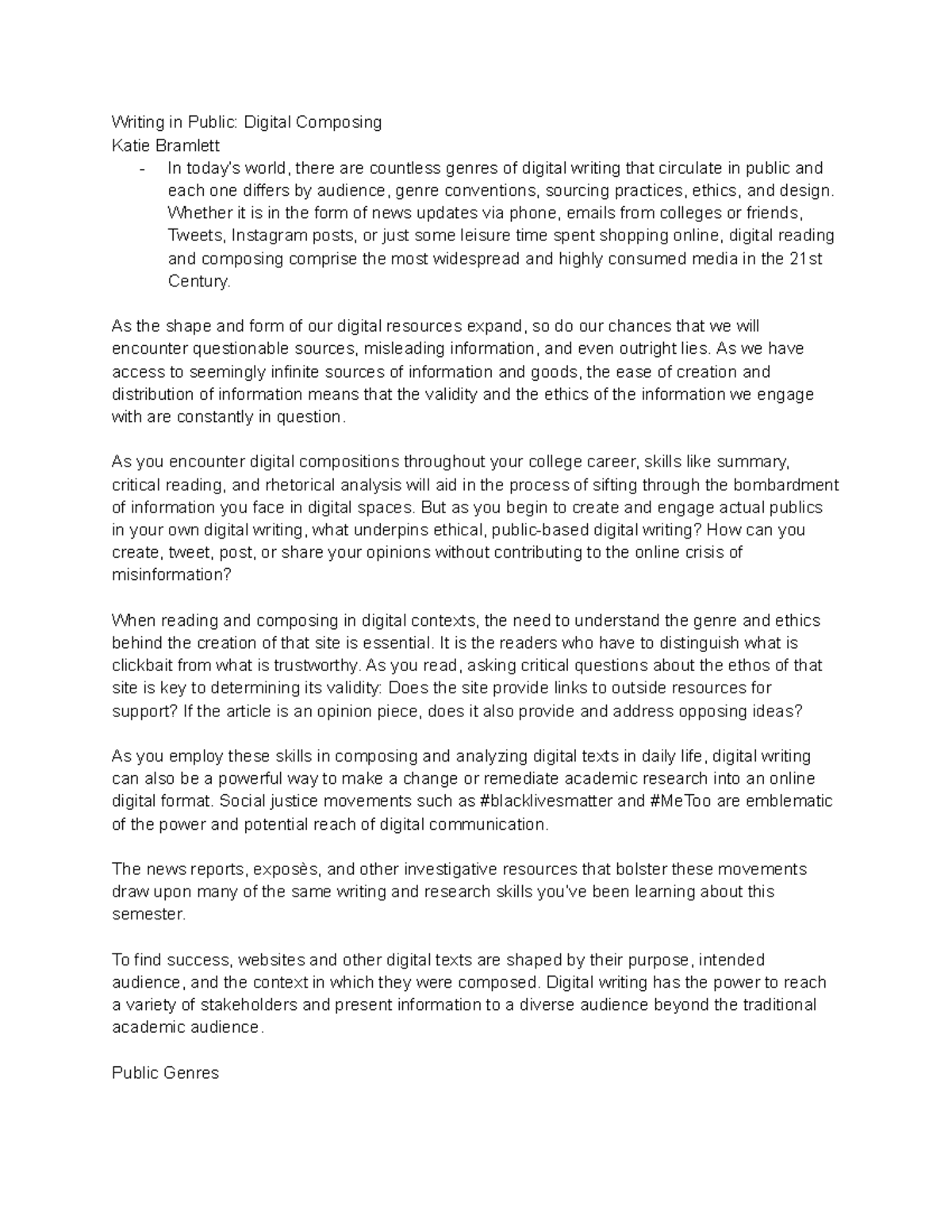 Rhetoric and Composition 33 - Writing in Public: Digital Composing ...