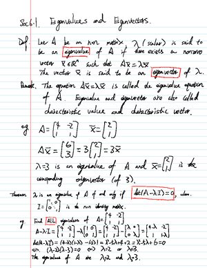 Mth 309 formula sheet - Formula Sheet for Final Exam, MTH 309. Last ...