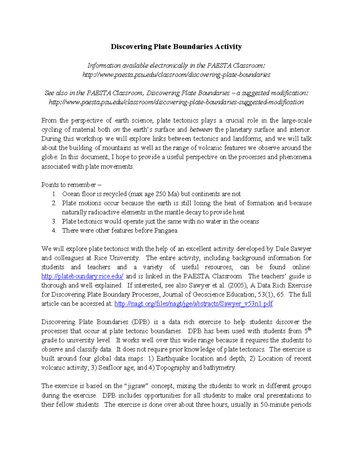 Discovering Plate Boundaries - psu/classroom/discovering-plate ...