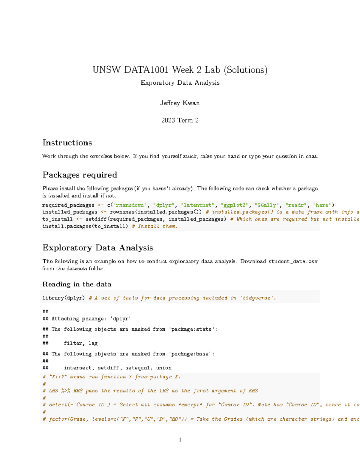 02 Lab Solutions - Laboratory Notes - UNSW DATA1001 Week 2 Lab ...