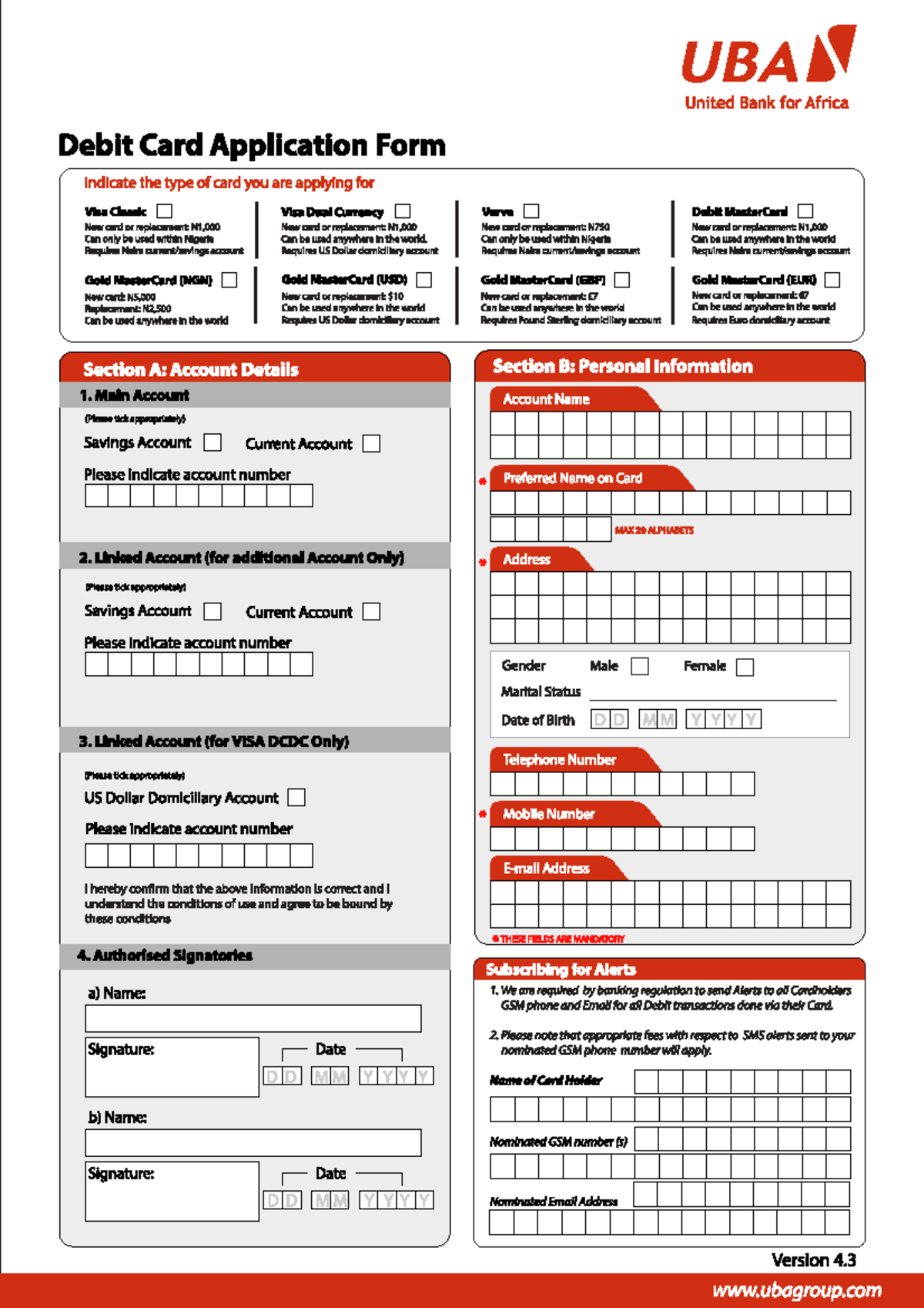 Debit card rerquest form aquisition and industry - Business Finance ...