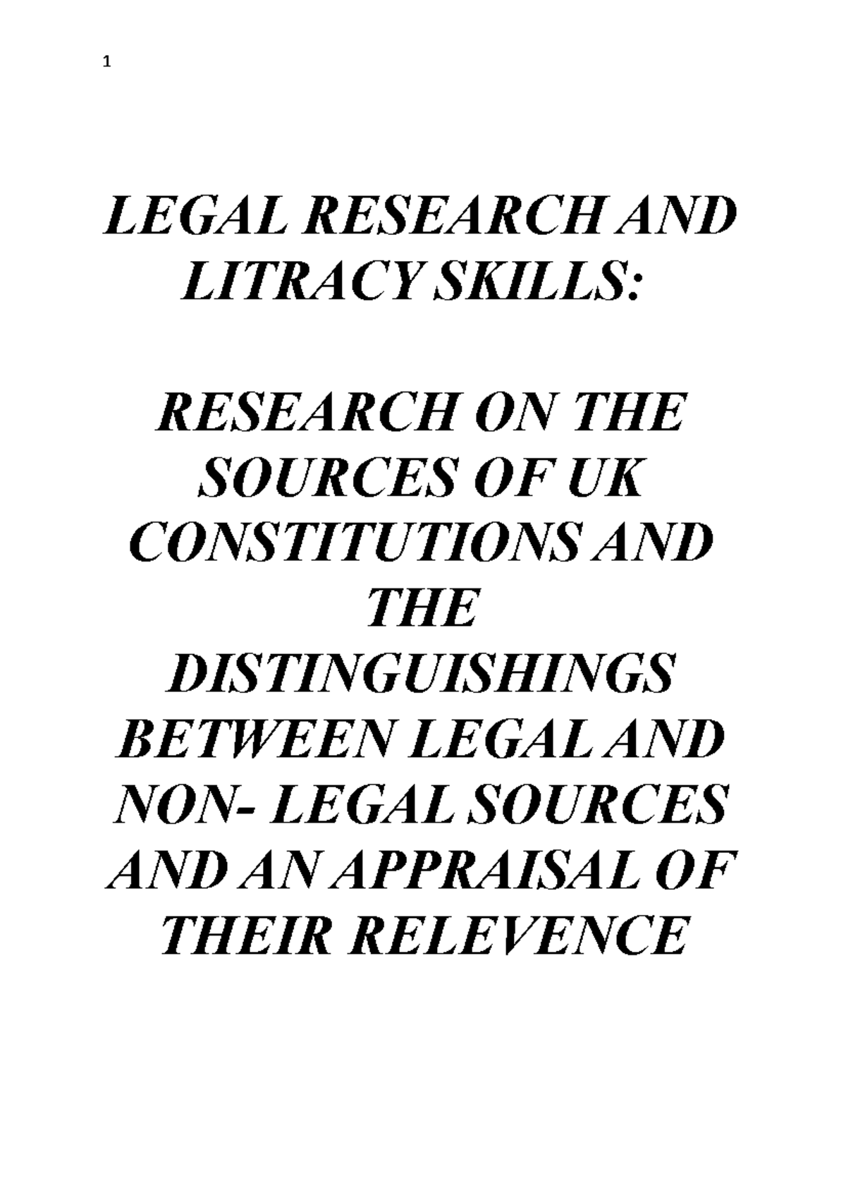 Legal Research and Methods - LEGAL RESEARCH AND LITRACY SKILLS ...