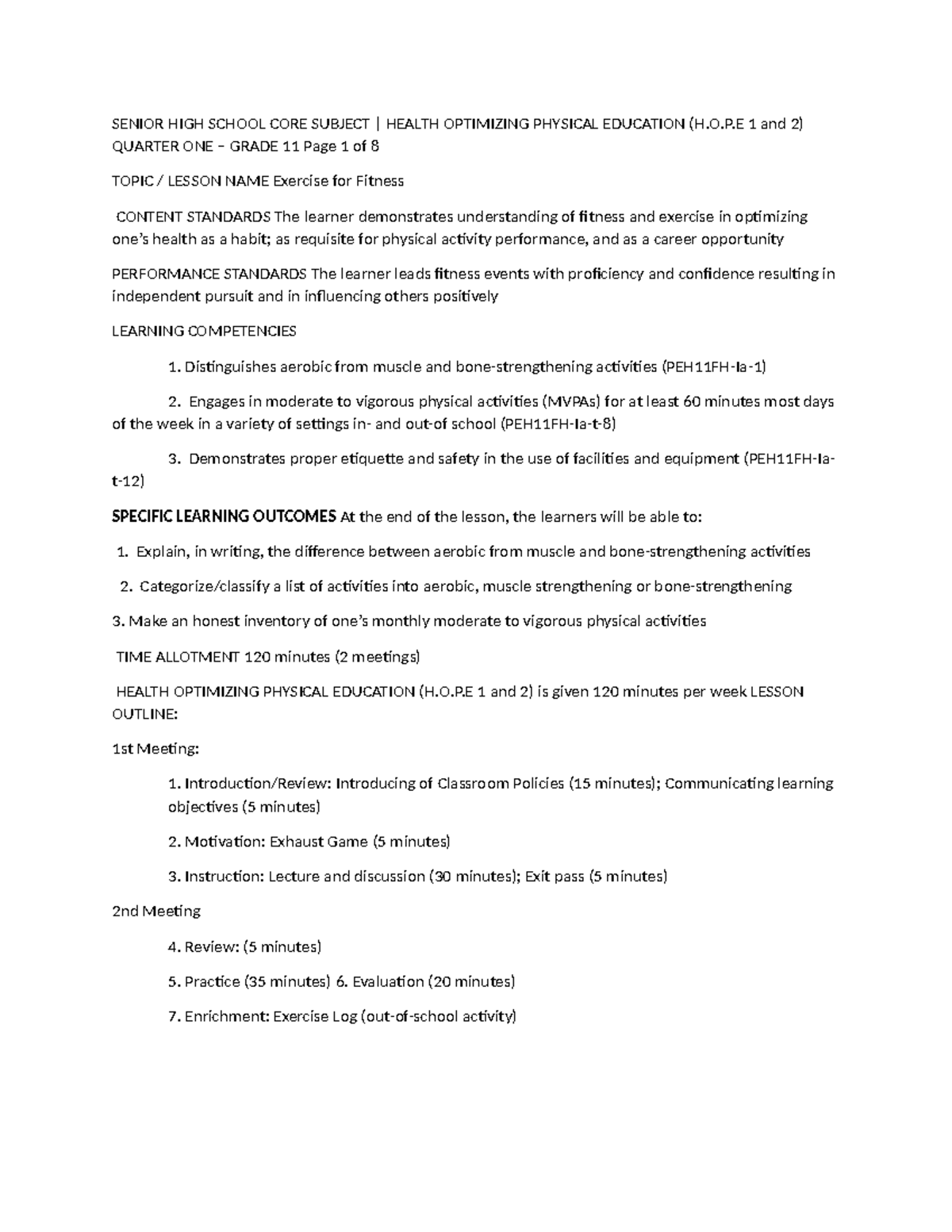 Senior HIGH School CORE Subject - SENIOR HIGH SCHOOL CORE SUBJECT ...