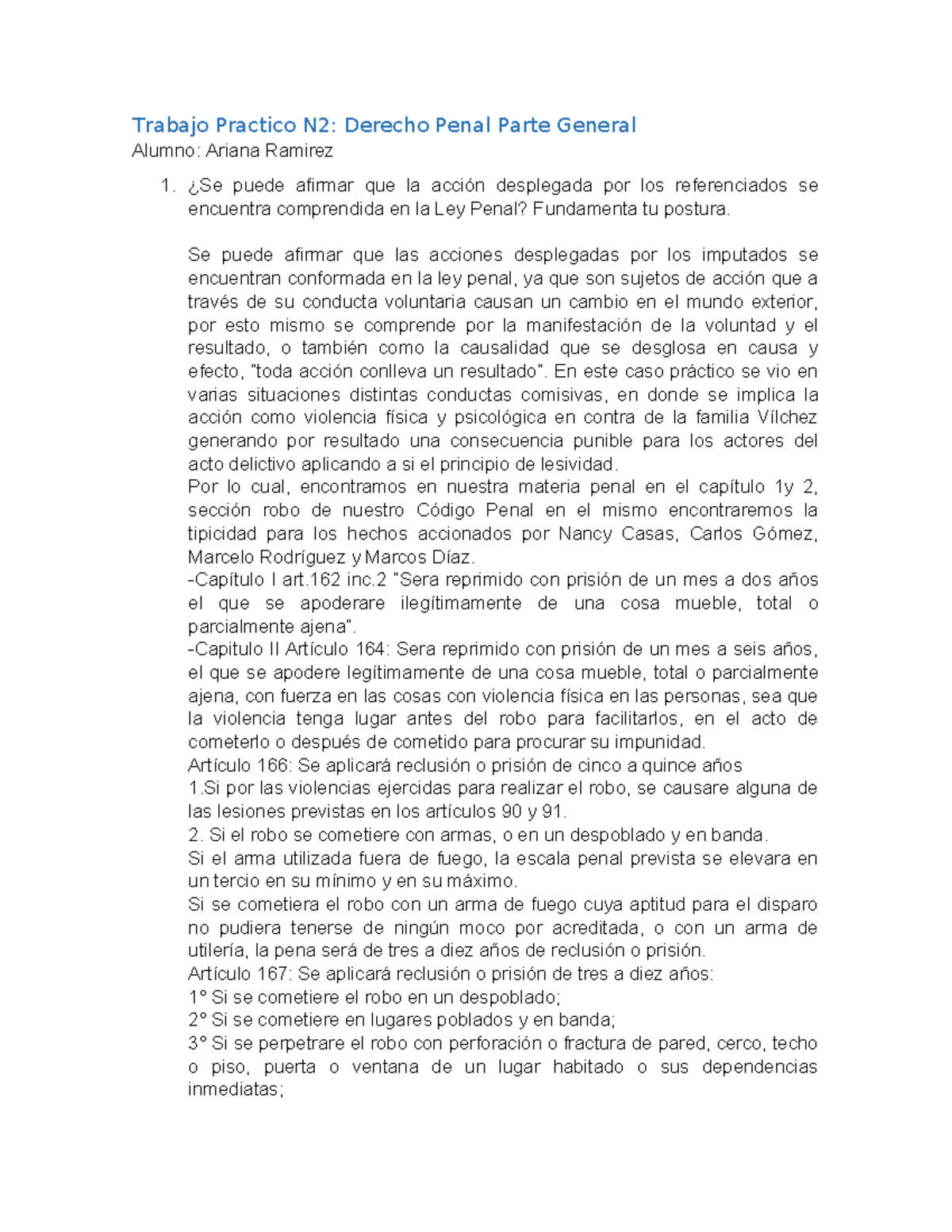 Trabajo Practico N2 De Derecho Penal Parte General Trabajo Practico N2 5936