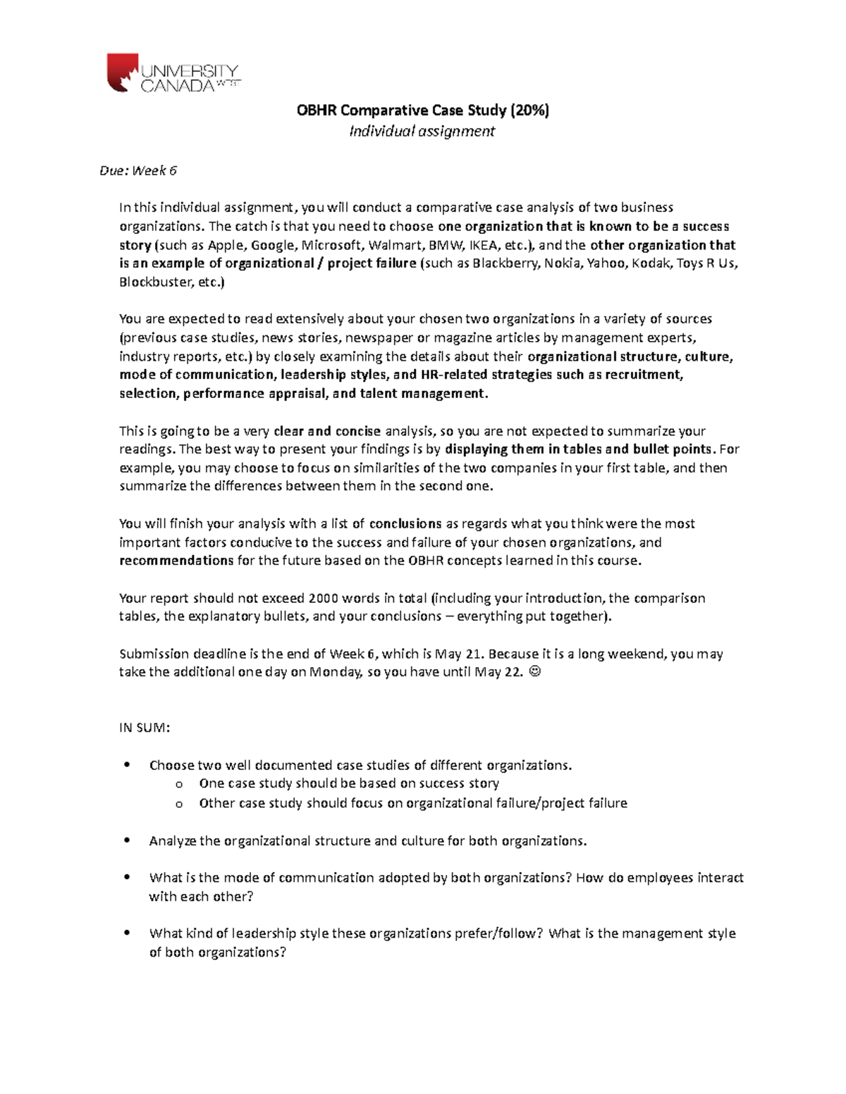 OBHR Comparative Case Study REV - OBHR Comparative Case Study (20% ...