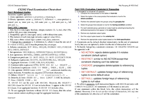 Cs2102-finals-cheatsheet - CS AY21/22 SEM 1 github/jovyntls DBMS Transactions • transaction, T → ...