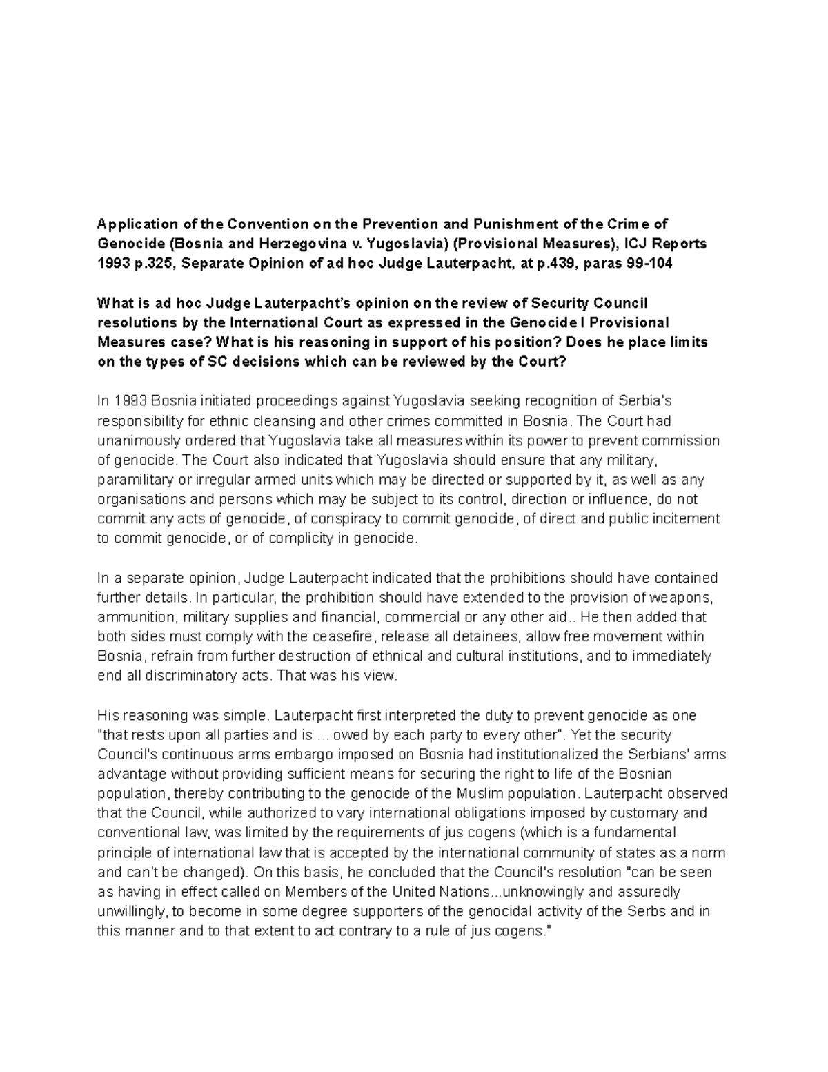 Judicial Review Of Security Council Resolutions 070108 Studocu