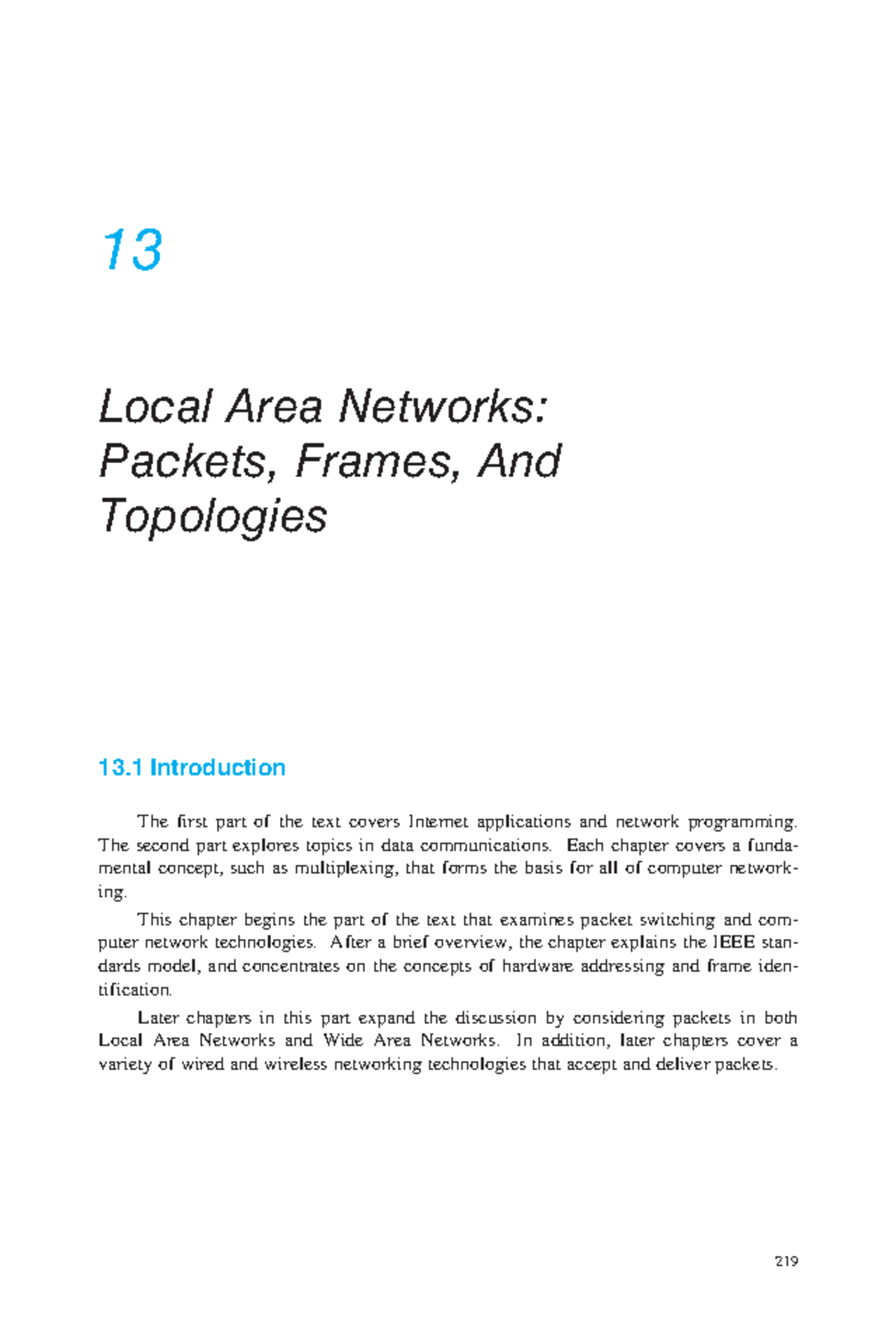 0133589145 - lol - 13 Local Area Networks: Packets, Frames, And ...