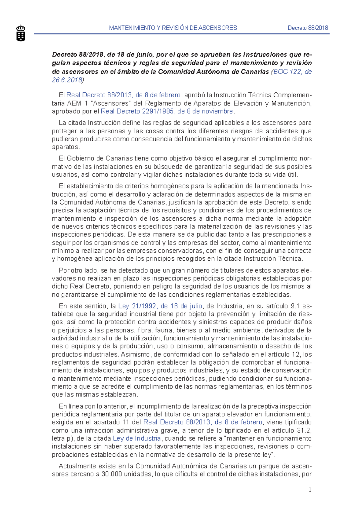 Mantenimiento Y Revisión DE Ascensores - MANTENIMIENTO Y REVISIÓN DE ...