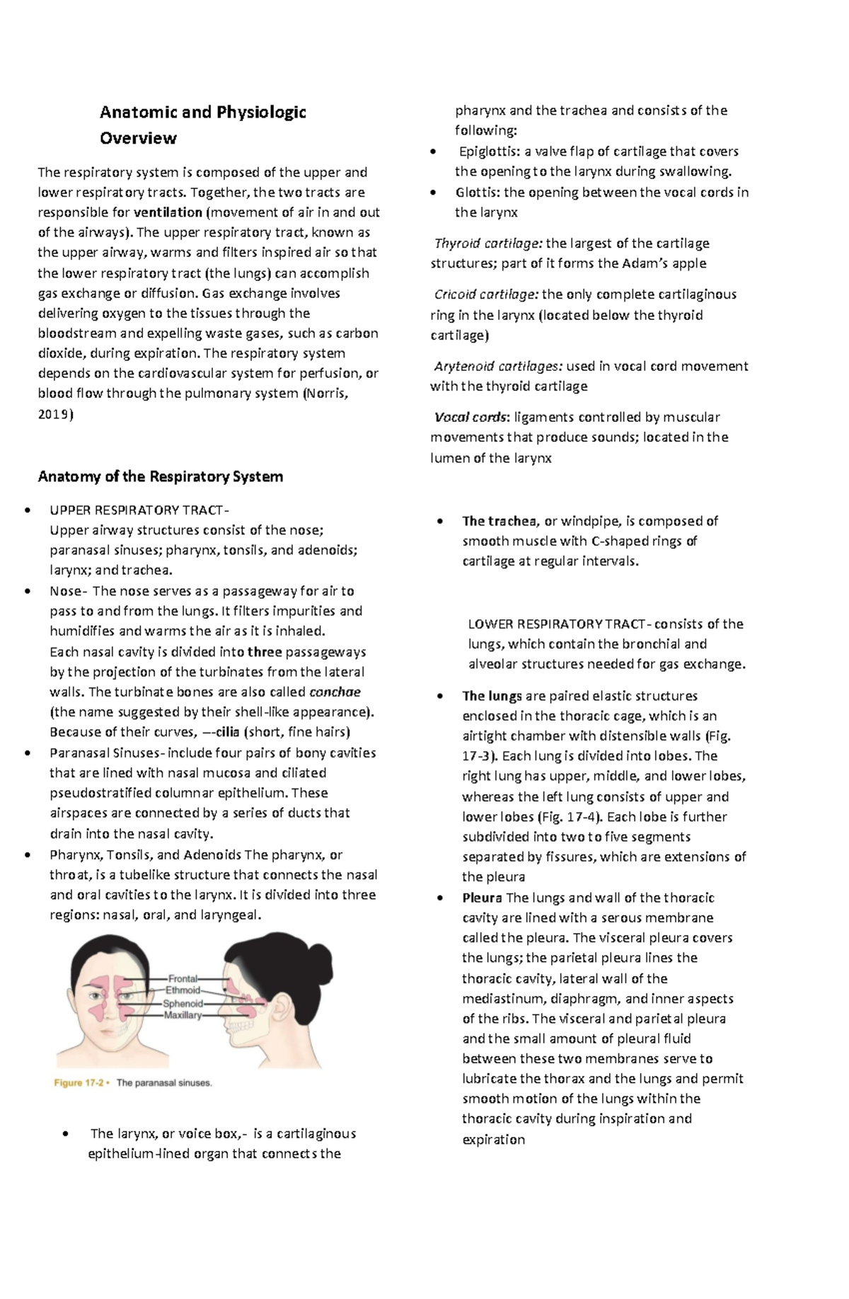 MS- Topic - study well - Anatomic and Physiologic Overview The ...
