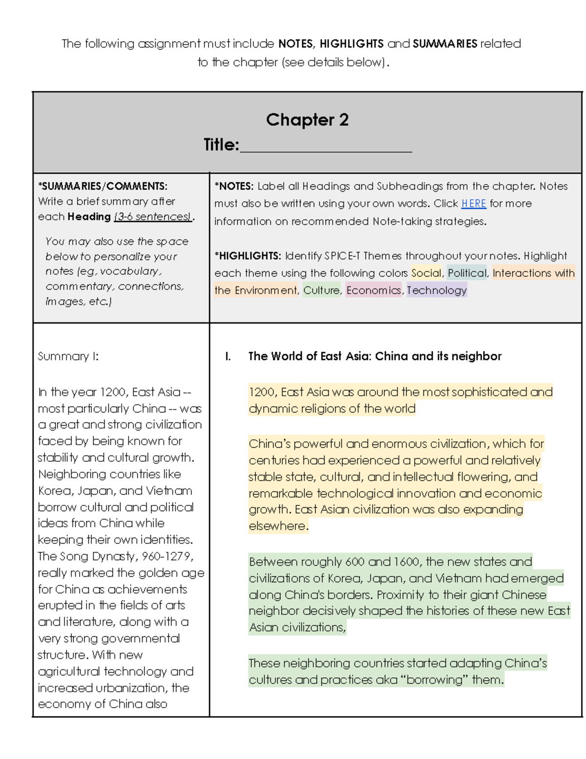 Chapter two AP history notes - The following assignment must include ...