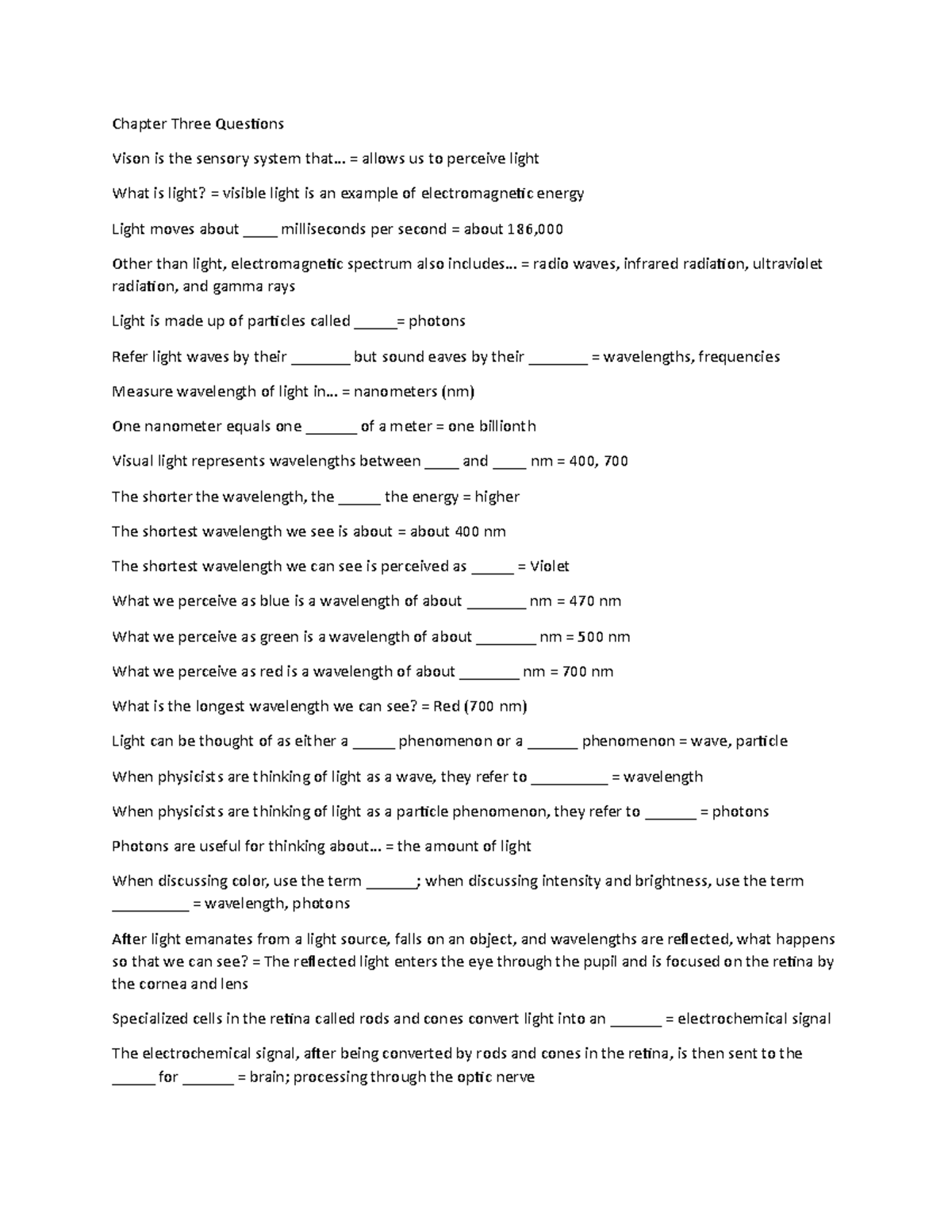Ch. 3 Questions - Notes from chapter three of the textbook - Chapter ...