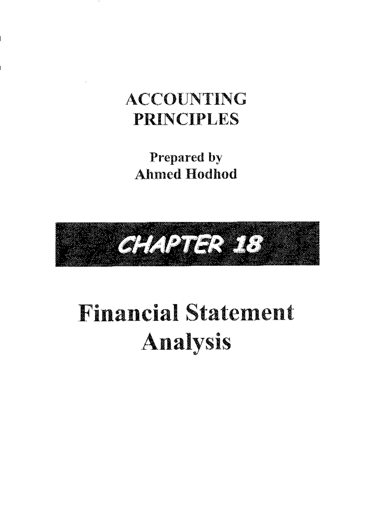Ch.18 Financial Statement Analysis - Accounting principles - Studocu