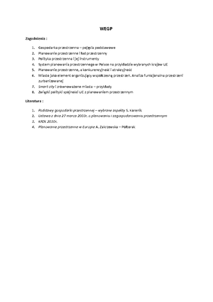 WEGP 08 - notatki wykłady - WEGP 08. Podstawowe elementy struktury ...