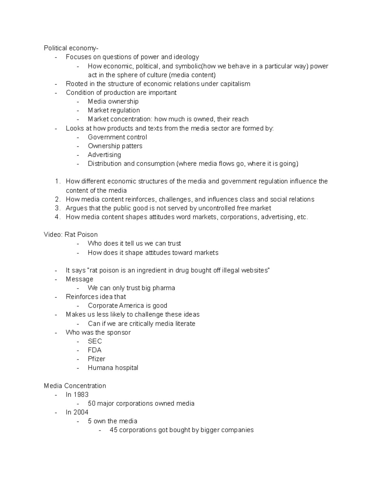 Political economy - Samira Rajabi - Political economy- Focuses on ...
