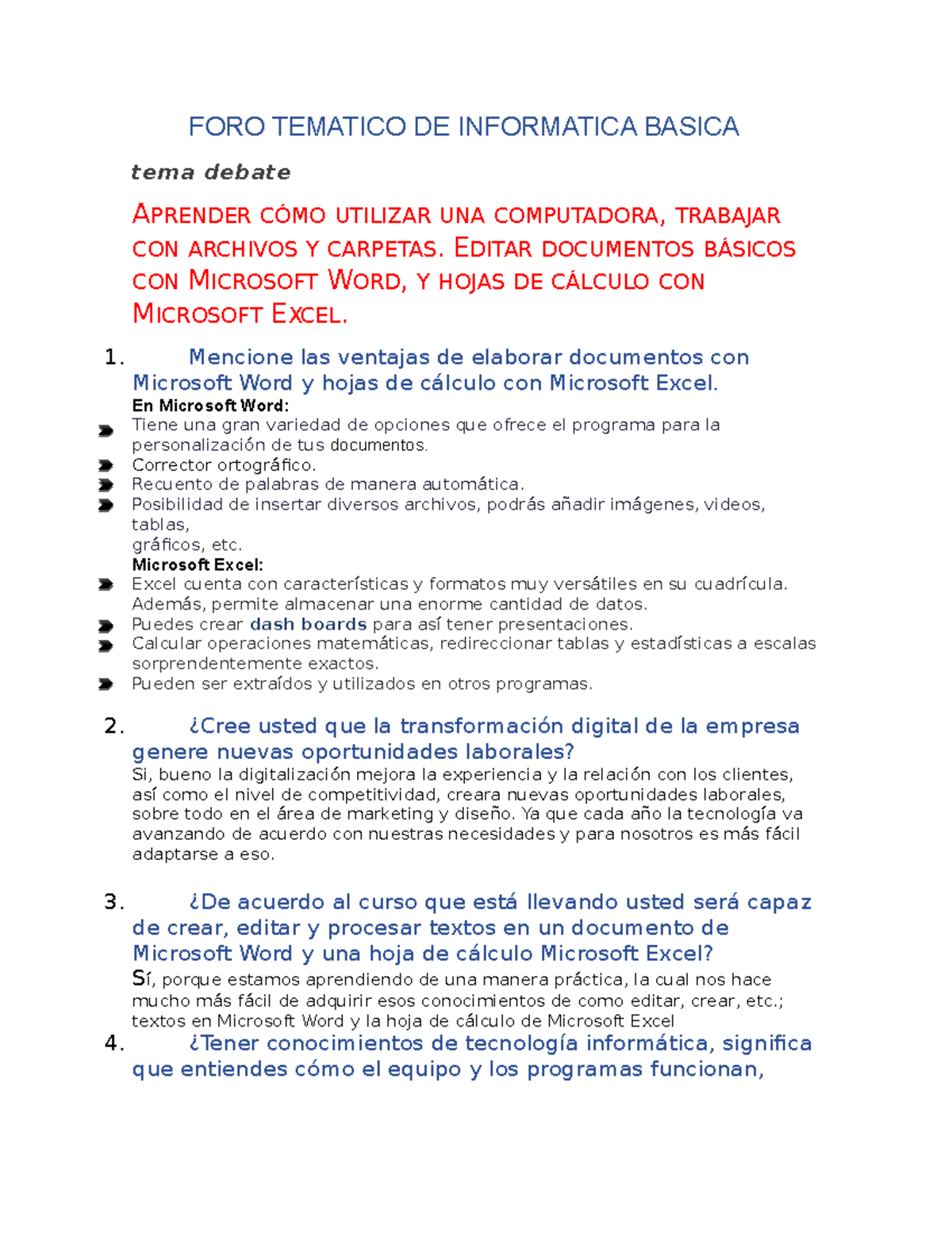 Foro tematico de informatica basica - FORO TEMATICO DE INFORMATICA ...