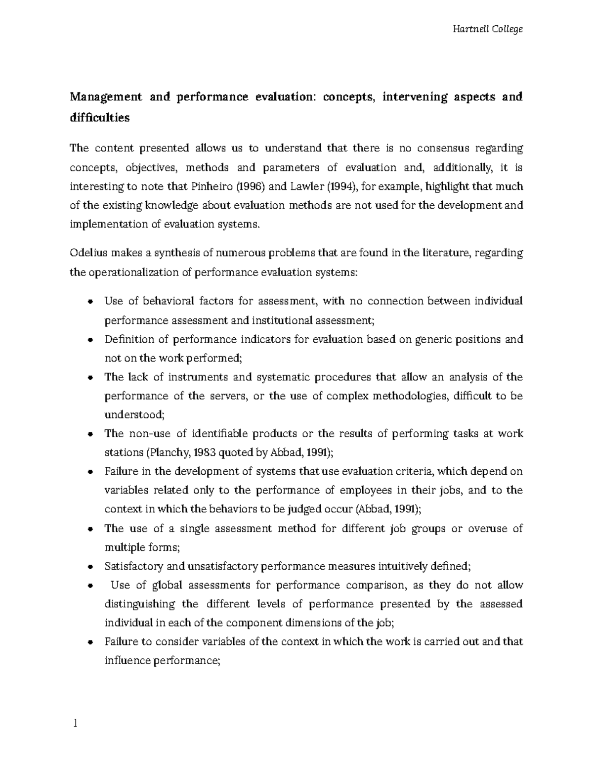 Performance Evaluation Performance Management Process